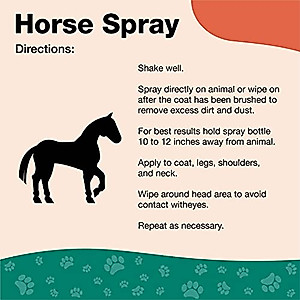 NaturVet Natural Horse Spray for Flies – for Horses Coat, Legs, Shoulders & Neck – Includes Citronella, Rosemary, Cedar Oils – Herbal Fragrance for Horses – 32 Oz.