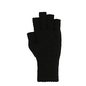 AndeanSun Darn Warm Alpaca Fingerless Gloves 2023 Updated US Sizing-Perfect Fit (Black - 90% Alpaca, Medium)