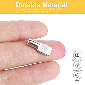 FANDAMEI Metal Nickel Shelf Pins Spoon Shaped Cabinet Support Pegs Holder (200 Packs, 5mm)