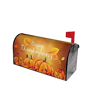 Joyidec Thanksgiving Autumn Pumpkin Mailbox Covers Magnetic Standard Size Waterproof Mailbox Wraps Post Letter Box for Courtyard Garden Yard Fence Decor 21x18 in