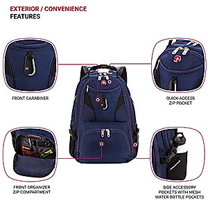 SwissGear 5977 ScanSmart Laptop Backpack, Navy, 17-Inch