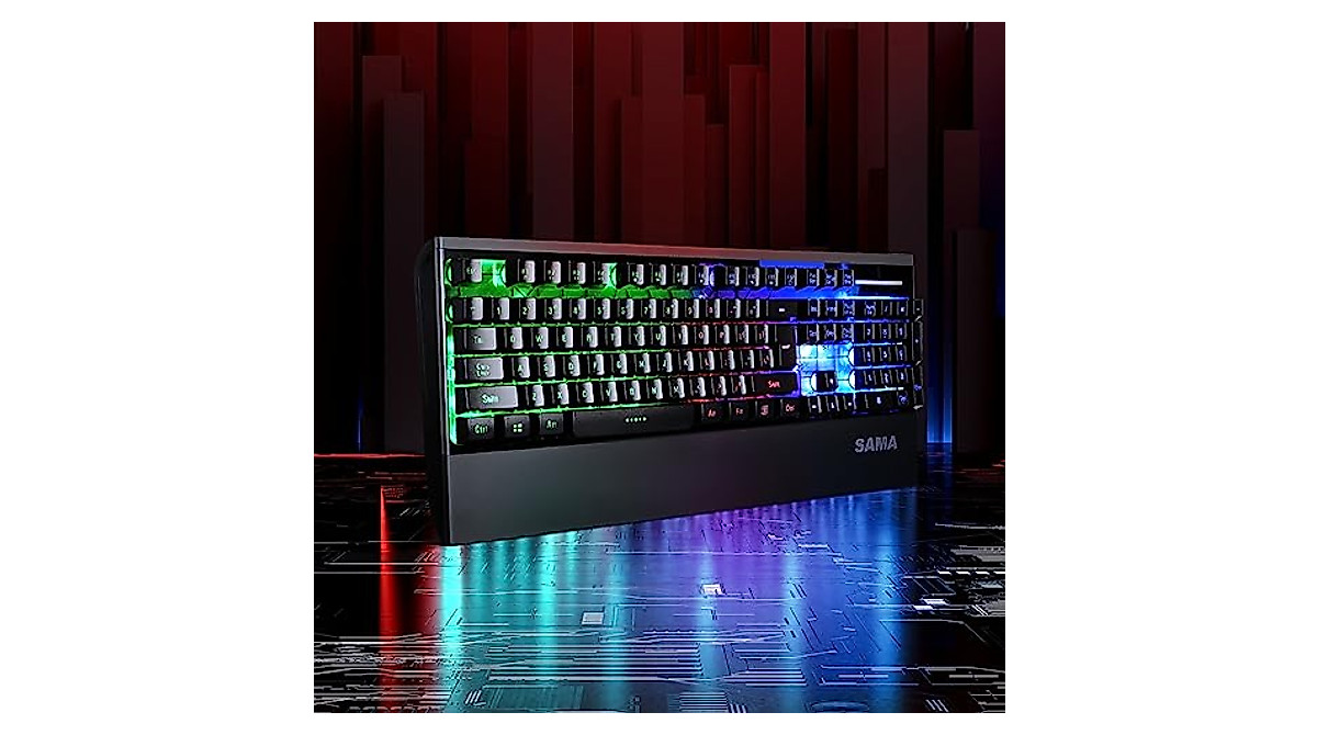 SAMA HJ9525 RGB Gaming Mechanical Keyboard and Mouse Set Wired 108 Keys ...