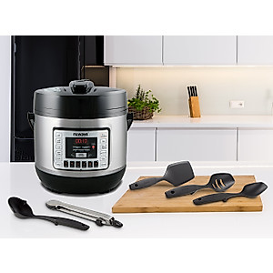 NuWave 6Qt Nutri-Pot Digital Pressure Cooker with bonus accessories & 5-piece Utensil Set
