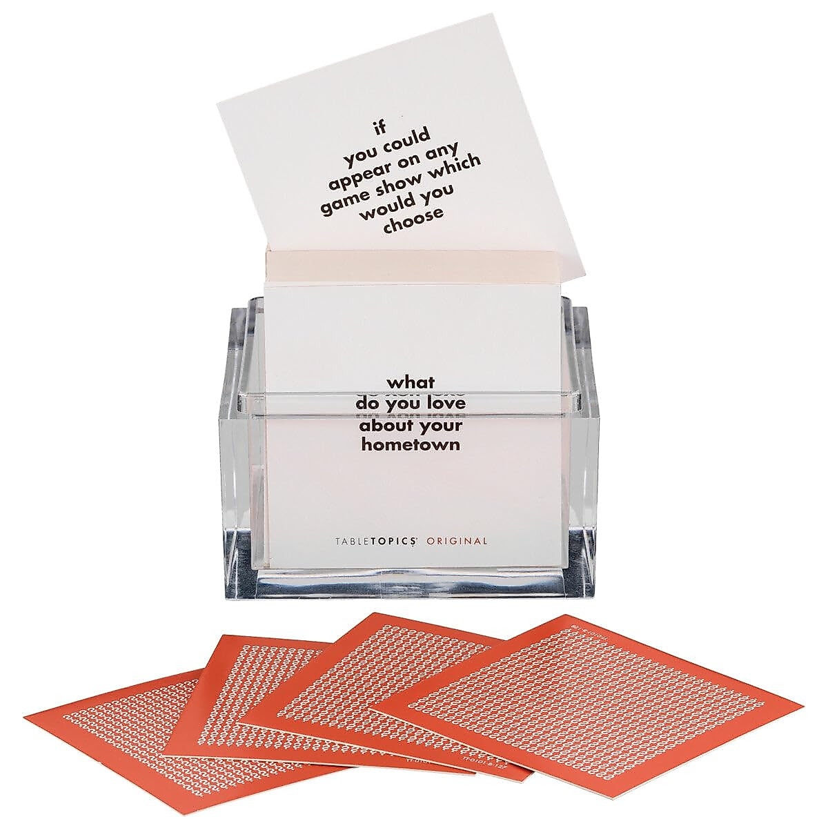 TableTopics - The Original - Conversation Starter Cards - 135 Questions to Break the Ice & Build Connection with Friends, Family, Workmates at Home, Parties, & Meetings