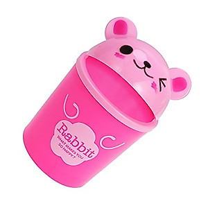 TOYMYTOY Desktop Trash Can Cartoon Animals Wastebasket Rubbish Storage Bin Mini Garbage Organizer (Pink Rabbit)