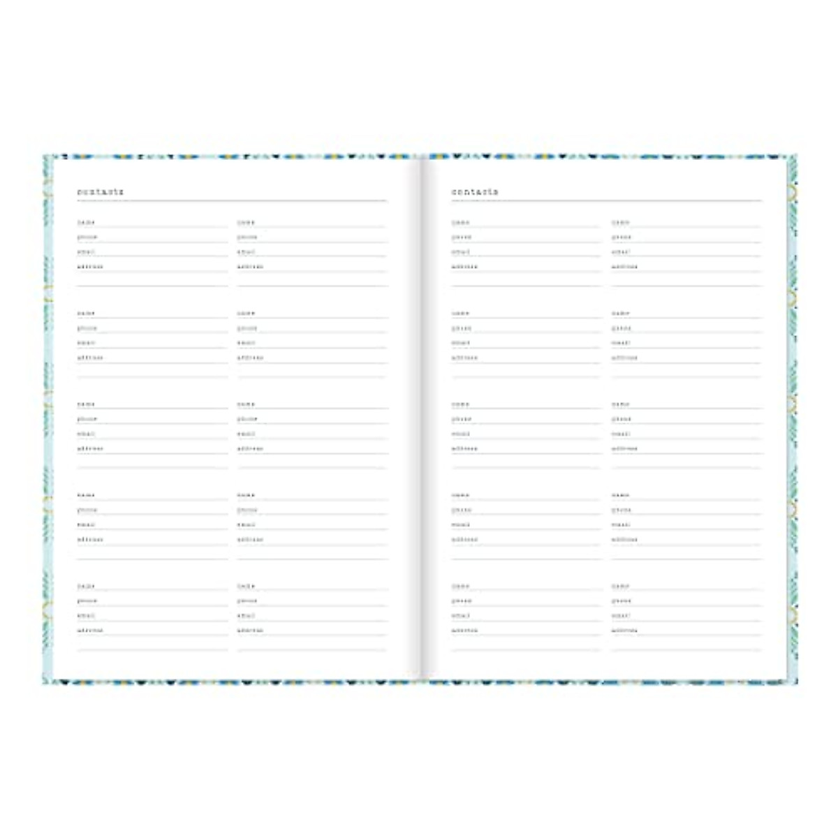 Letts Morocco Weekly/Monthly Planner, 12 Months, January to December, 2024, Sewn Binding, A5 Size, 8.25" x 5.875", Multilingual, Sky (C082391-24)