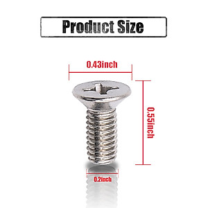 Dewkou 4 PCS Braking Disc Rotor Screws Kit, Stainless Front Rear Braking Set Bolts, Suitable for Honda Hyundai and Kia Models Best Alternative to Mazda (Silver)