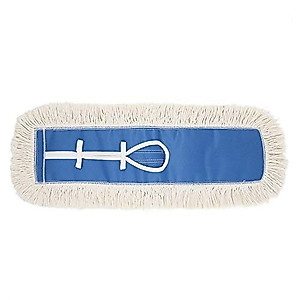 24 Inch Industrial Strength Cotton Dust Mop Head Refill, Replacement Head for Home, Industrial and Commercial Use, Fits Standard Size Mop Frame 1pc
