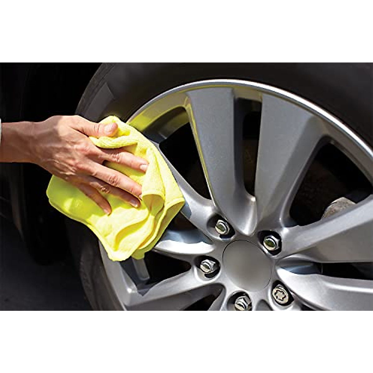 Detailer's Preference Eurow Microfiber Cleaning and Drying Cloths for Home and Auto, 14 by 17 Inches, Yellow, Green, Orange, 15 Pack