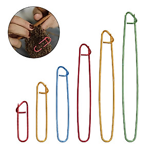 Kcjhagbd 6 Pcs Stitches Holder Set For Knitting Yarn Stitches Holder Knitting Stitches Holder Crochet Hooks Stitches Holder 6 Pcs Stitches Holder Set Practical Knitting Stitches Holder For Knitting