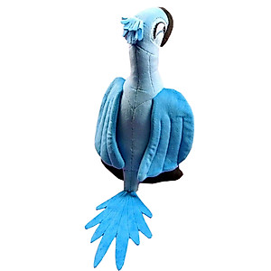 Muaquata Blue Parrot with Flower Stuffed Animal Plush Toy (Blue Parrot with Flower)