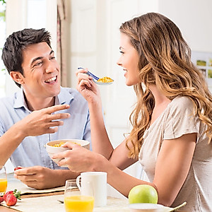 Patelai 10 Pieces Ceramic Soup Spoons Asian Soup Spoons Chinese Style Blue and White Porcelain Soup Spoons Reusable Table Spoons Dinner Spoons for Ramen Pho Wonton Dumpling