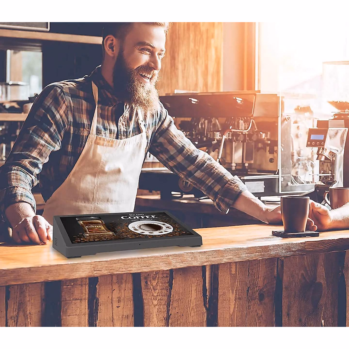 WISEPOCH Smart Retail POS Terminal 10" Android11 Touch Screen 4GB+64GB, Desktop Ordering Machine Cash Register (Black)