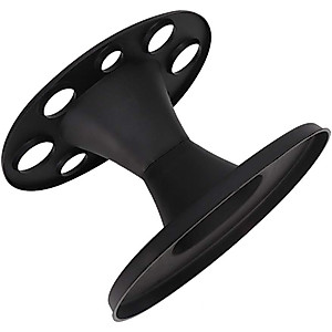 HURRISE Hair Brush Holder Stand,Plastic Round Hair Brush Comb Holder Display Rack Hair Styling Brush Stand Shelf Accessories(Black)