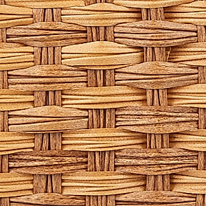 mDesign Rustic Farmhouse Woven Toilet Paper Holder Basket - Small Storage Organizer Tank Topper for Bathroom Counter or Top of Toilet - Holds 3 Rolls of Toilet Paper - Camel Brown