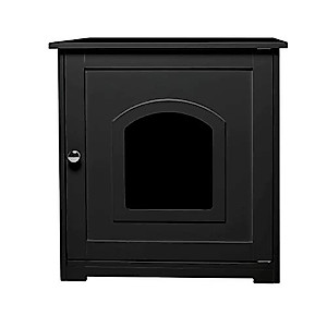 zoovilla Kitty Litter Loo – Hidden Litter Box Furniture, Black