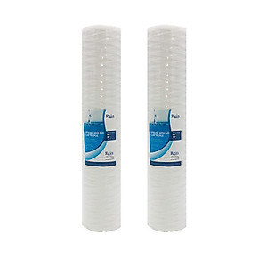 Pack of 2-1 Micron 20" Full Flow String Wound Sediment Water Filter Cartridge | Whole House Sediment Filtration | Compatible with PC40-20, WP1BB20P, 355222-45, WPP-45200-01, WPP-45200-01, 84650