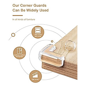 24 Pcs Table Corner Protector Baby Safety, Includes 12 Pcs Thickened L-Shaped Baby Proofing Corner Guards and 12 Pcs Spherical Corner Bumpers for Furniture