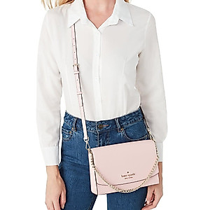KATE SPADE CARSON CONVERTIBLE CROSSBODY SHOULDER LEATHER BAG IN LIGHT CREPE