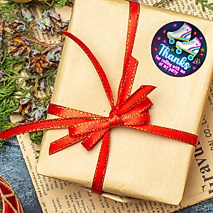 Roller Skating Party Thank You Sticker Labels, 2" Party Circle Stickers, Great for Party Favors, Envelope Seals & Goodie Bags（54 Count）