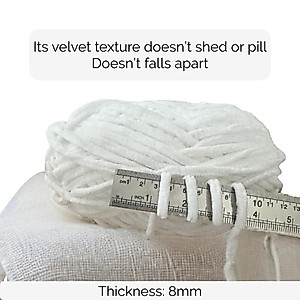 NORCIA Soft Velvet Yarn Chenille Yarn for Crocheting Baby Blanket Yarn for Knitting Amigurumi Yarn Fancy Yarn for Crochet Weaving Craft