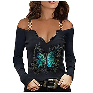 Womens Dressy Blouses Tops, Casual Long Sleeve Loose Fit Button Down Shirts Long Sleeve Shirts for Women Trendy Dressy Casual Blue