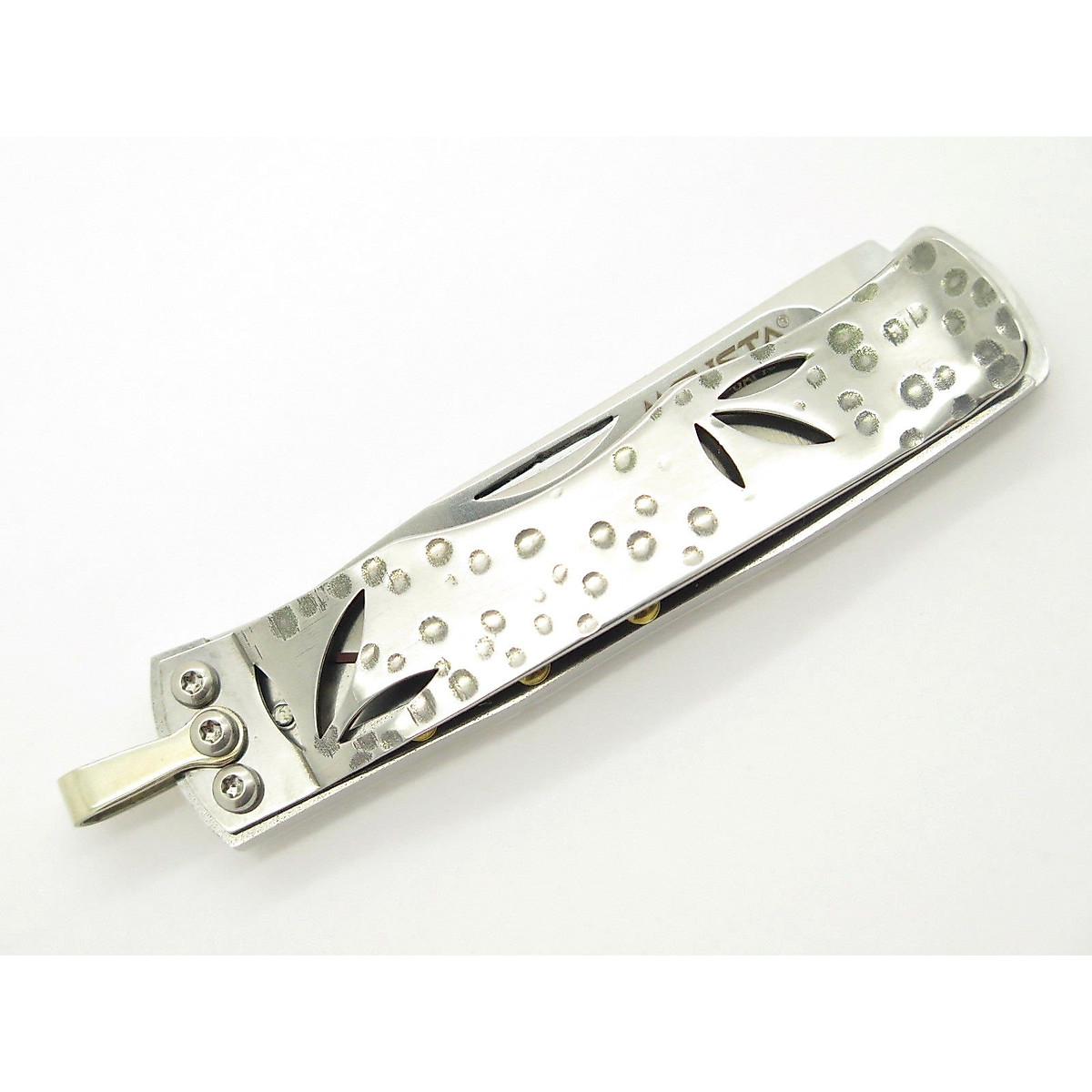 Mcusta Seki Japan Shiro-Take MC-153 AUS-8 Bamboo Folding Money Clip Pocket Knife