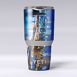 Design Skinz CityLife Blur - Skin Decal Vinyl Wrap Kit Compatible with The Yeti Rambler Cooler Tumbler Cups