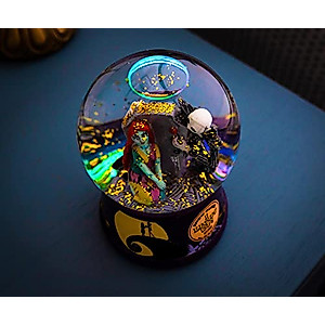 Disney The Nightmare Before Christmas Jack & Sally Light-Up Snow Globe with Swirling Glitter Display | Precious Keepsake, Gifts and Collectibles, Home Decor for Kids Room Essentials | 6 Inches Tall