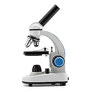 National Optical 40X-1000X Compound Microscope Set with Slides for Students and Kids Biology Cordless Beginner Microscope All Metal