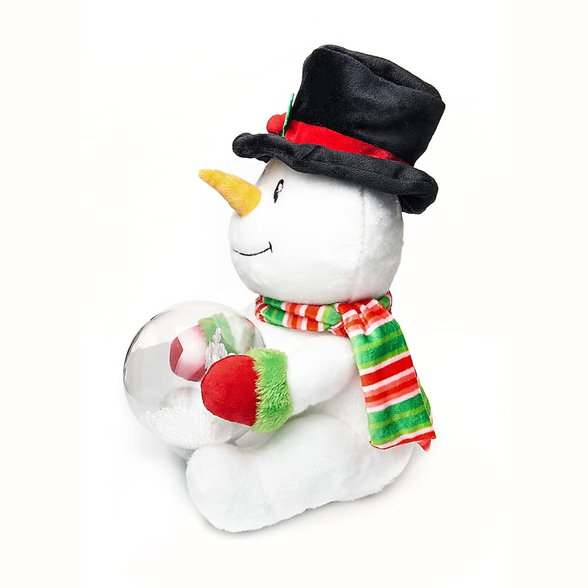 Cuddle Barn - Snowglobe Stormy | Animated Christmas Snowman with LED Light Stuffed Animal Plush Toy, Bops Around to Frosty The Snowman, 12 Inches