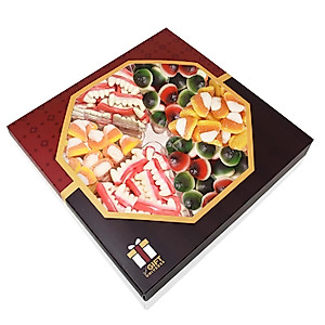 Halloween Gummies Candy Gift Tray, Dracula Teeth, Candy Corn, Worms, Skulls - 1.3 Lbs