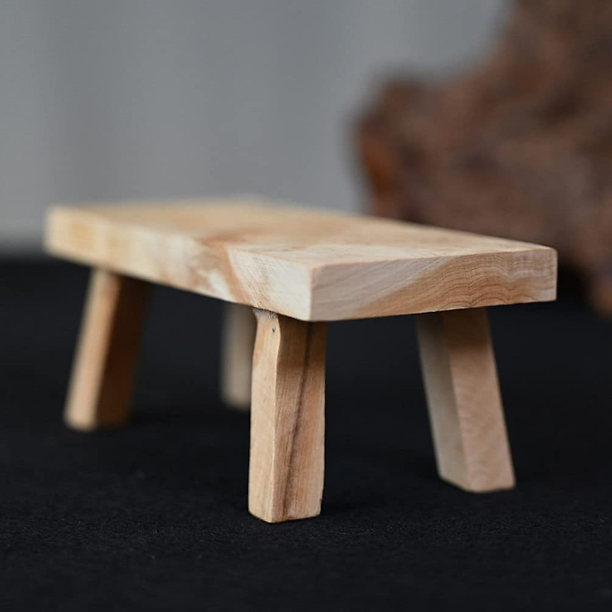 BESPORTBLE Small Wooden Stools Step Stool Footstool Art Craft Wooden Base Stool Shape Display Base Wooden Step Stool for Seniors Adults