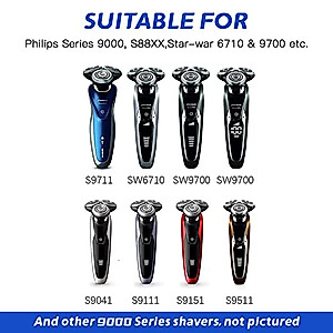 SH90 Replacement Heads for Philips Norelco Shavers Series 9000, Upgrade SH90/72 replacement Heads (3 count)