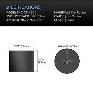 AC Infinity Clone Collar 3-Inch, Cloner Inserts with 8-Spoke Design, 50-Pack for Use with Net Cups in Hydroponics Growing Systems, Aeroponics, Cloning Machines, and Home Gardening