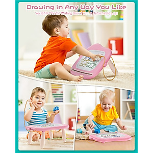 Bopicokok Toys for 1-2 Year Old Girls&Boys Toddler Toys,Magnetic Drawing Board, Educational Learning Toys for 1 2 3 Year Old Girls&Boys Gifts Birthday (Pink)