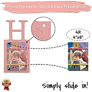 Sweet 16 Birthday Decorations Photo Banner in Rose Gold Pre-assembled - Sweet 16 Banner WITH Sixteen Photo Card Frames Party Supplies - Happy 16th birthday decorations for girls with 16 Signs