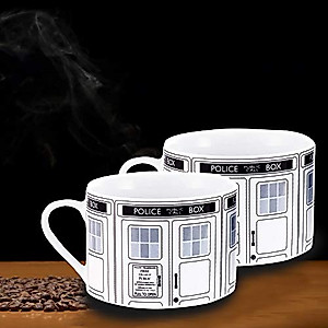 Imptora SPPRANDOM Doctor Who Tardis Thirteenth Doctor Ceramic Tea Cup Set 7oz (2 Tea Cups)