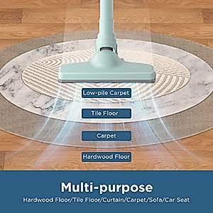 KEROMEE Corded Stick Vacuum Cleaner, 12kpa Powerful Suction Handheld Vacuum Cleaner with Crevice Tool, Small Vacuum Cleaner for Hardwoods, Pet Hair, Carpets, Staircases, and Sofas