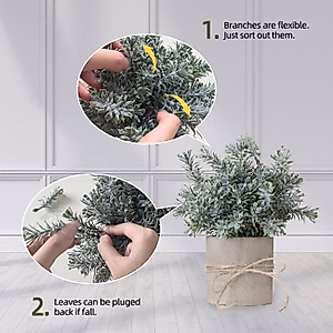 PENGYEE 4 Pack Small Fake Plants, Artificial Plants Indoor for Home Decor, Small Faux Plants Indoor, Fake Plants in White Pot for Bathroom Bedroom Kitchen Office Farmhouse Room Shelf Decor