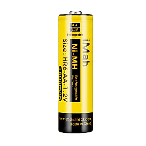 iMah HR6 AA rechargeable batteries Ni-MH 1.2V 1800mAh for Flashlight Remote Control Car Toys Clock, also Compatible with Panasonic BK-3MCCA8BA BK-3HCCA8BA BK-3MCCA4BA BK-3HCCE4BE, 8-Pack
