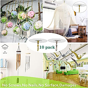 10PC Adhesive Ceiling Hooks for Hanging Nail-Free Sticky Hooks Drop Ceiling Hooks Small Ceiling Suspension Adhesive Wall Hook Sticky Hanger Utility Ceiling Hooks Ceiling Decoration Hook Hanging