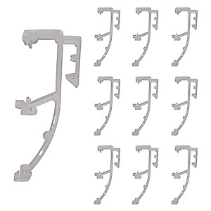 Amazing Drapery Hardware Premium Clear Plastic Double Slat Valance Retainer Clips, 10 Pack - Sturdy Valance Holder with Dual Slat Design, Easy Installation - Ideal for 1" Mini Blinds