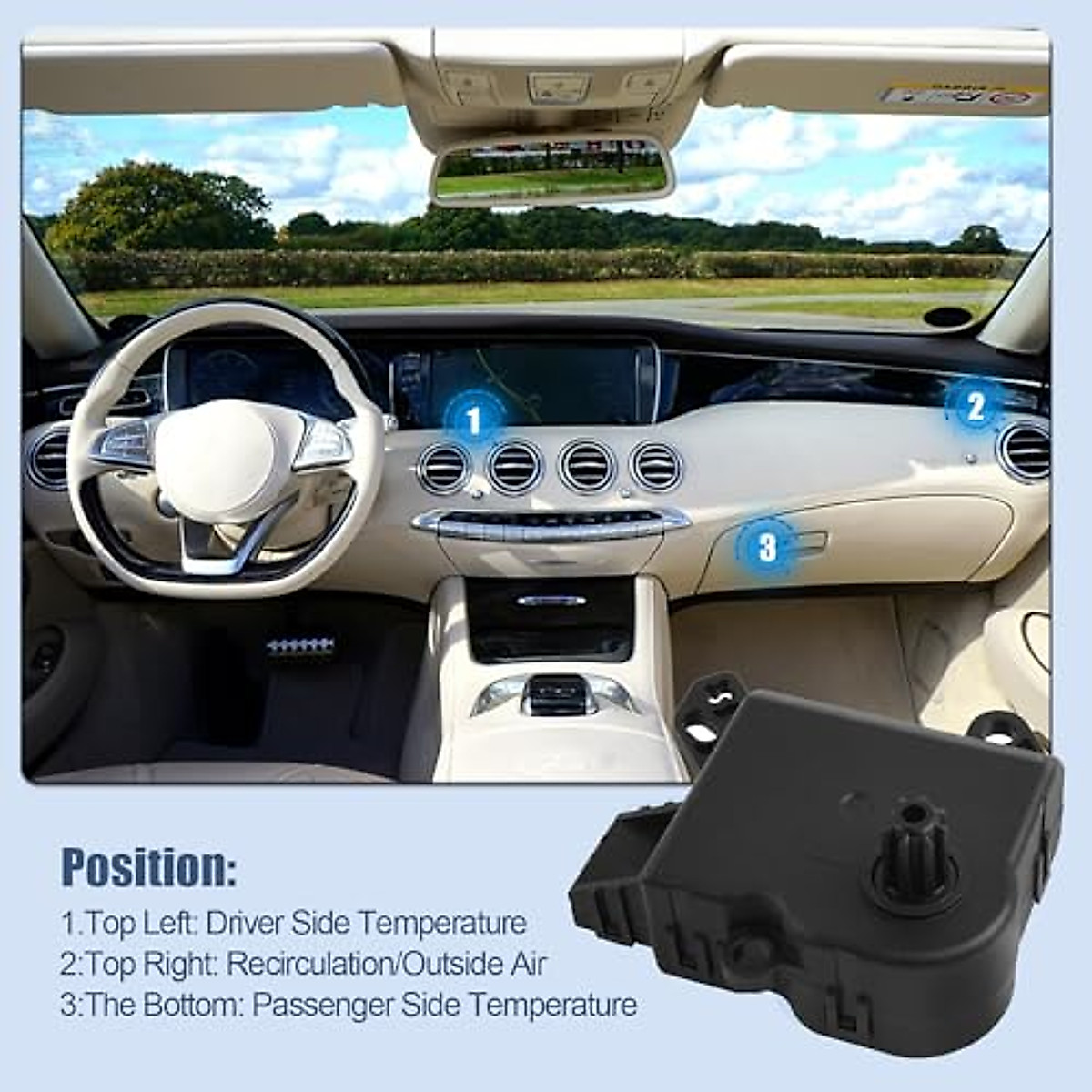 604-234 HVAC Blend Door Actuator Replacement for Ford Explorer & Flex 2011-2018, Ford Taurus 2008-2018, Lincoln MKT 2010-2018, Replaces# AA5Z-19E616-C, YH-1779