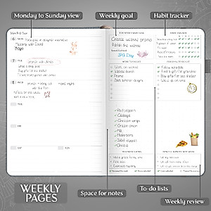 Legend Weekly Planner Premium – Undated Weekly, Monthly & Budget Planner – Life Organizer for Time Management & Productivity, A5 (Mystic Gray)