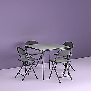 5-Piece Card Table Set, Black