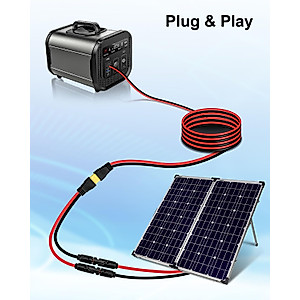 11FT XT60 Extension Cable, 10AWG XT60 Male to Female Adapter Connector Extension Wire for RC Battery Solar Panel Portable Power Station Pack FPV Drone and All XT60 Plug Devices