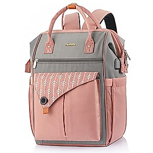 Travel Backpack for Women Laptop Backpack fit 17.3 Inch Notebook, Bookbag School Backpack Womens Backpack Teen Girls with USB Charging Port, Nurse Backpack Teacher Backpack for Work, Travel, Business
