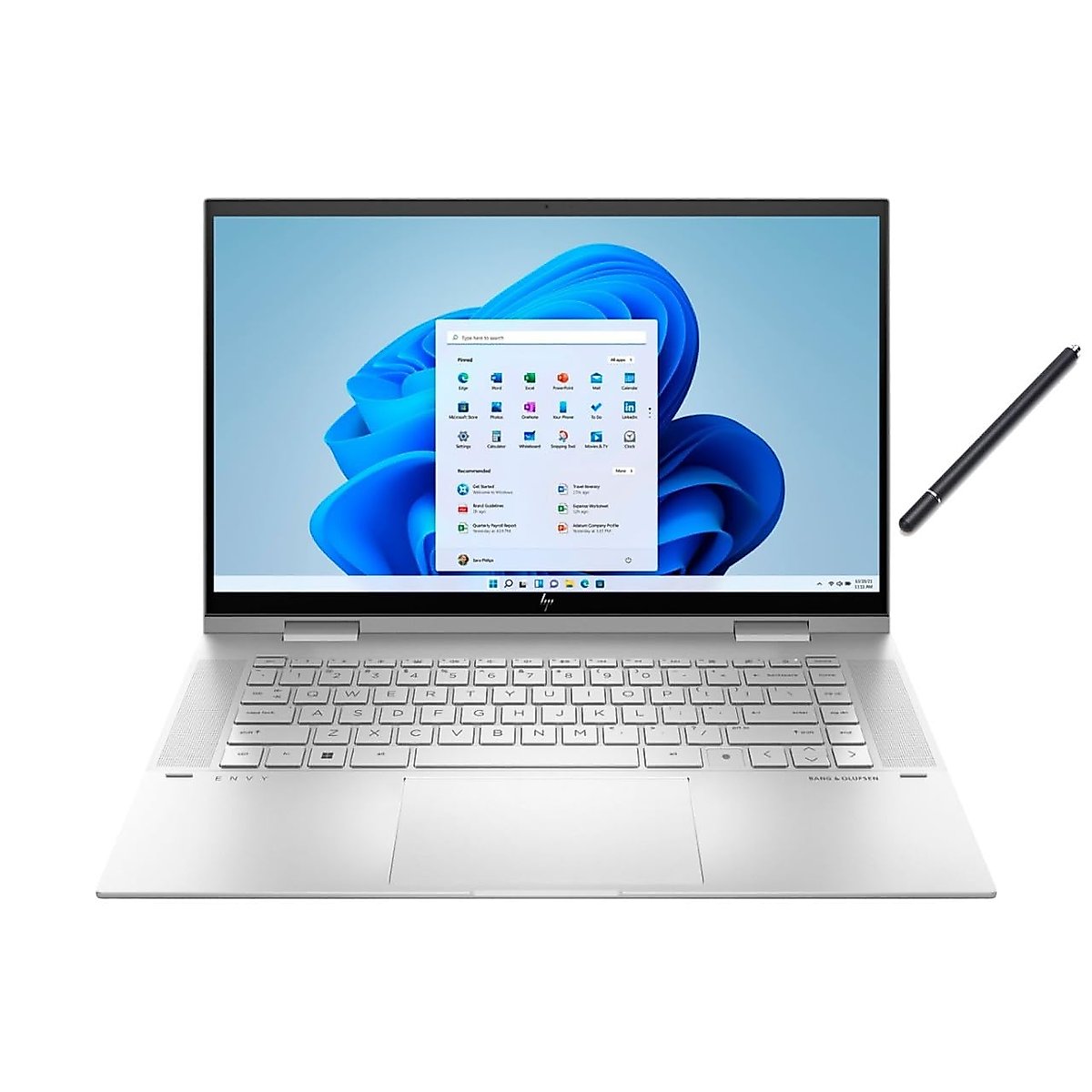 HP Envy 2-in-1 15.6" Touch Screen Laptop | Intel Core i7-1260P Processor | Intel Iris Xe Graphics | 32GB RAM | 2TB SSD | Backlit | Fingerprint Reader | Windows 11 Home | Bundle with Stylus Pen