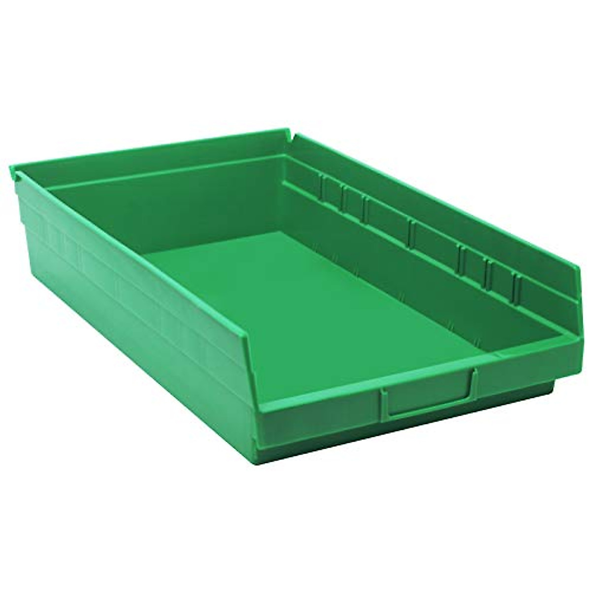 QUANTUM STORAGE SYSTEMS K-QSB110GN-2 2-Pack Plastic Shelf Bin Storage Containers, 17-7/8" x 11-1/8" x 4", Green